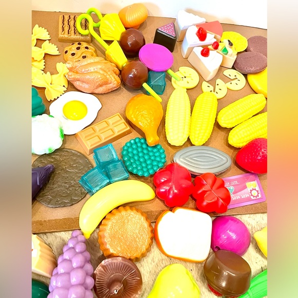 Toys | Lot Of 89 Plastic Toy Food Pieces For Kids | Poshmark